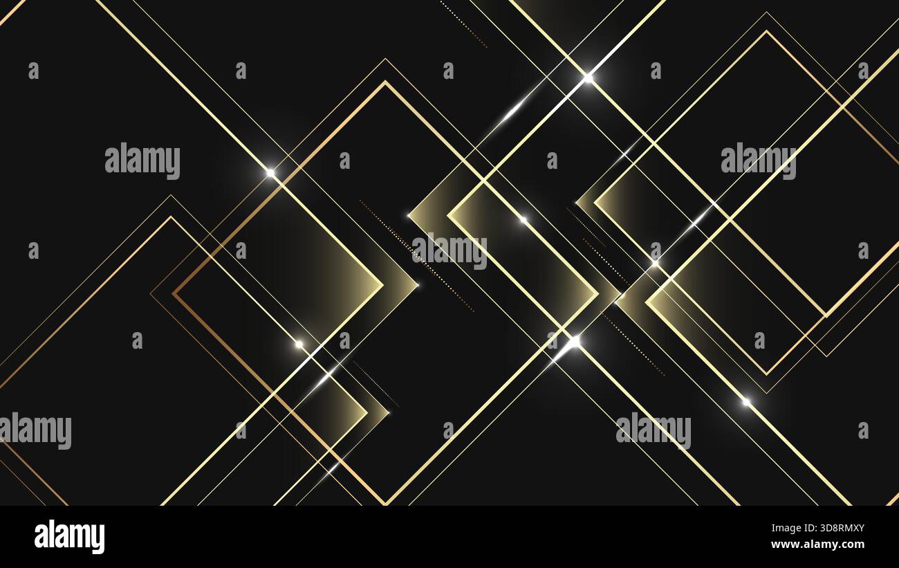 Elegant golden linear shapes on a dark backdrop, perfect for branding ...