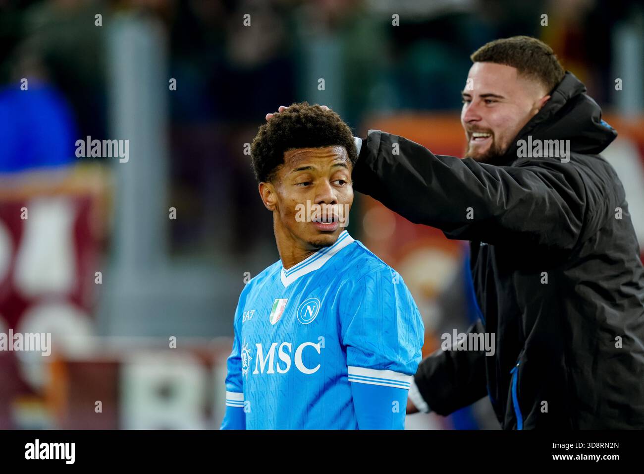 David Neres of SSC Napoli celebrates after scoring first goal during ...