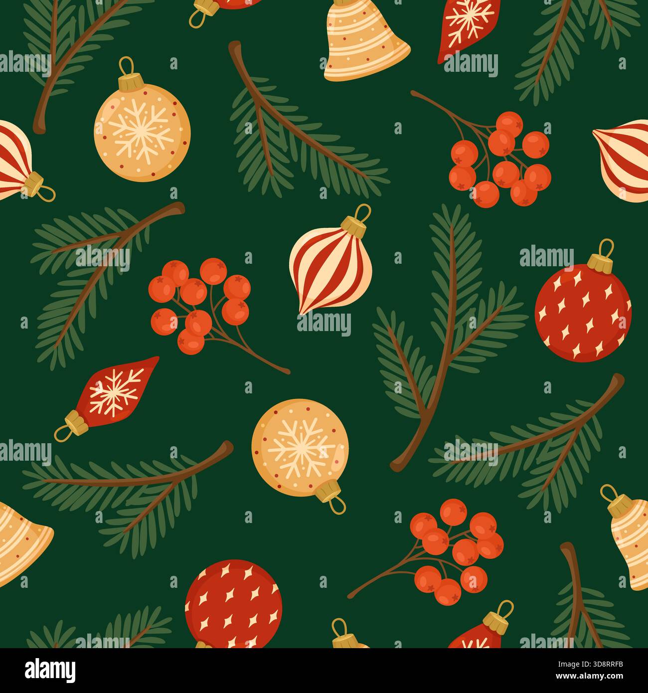 Winter branch pattern Stock Vector Images - Alamy