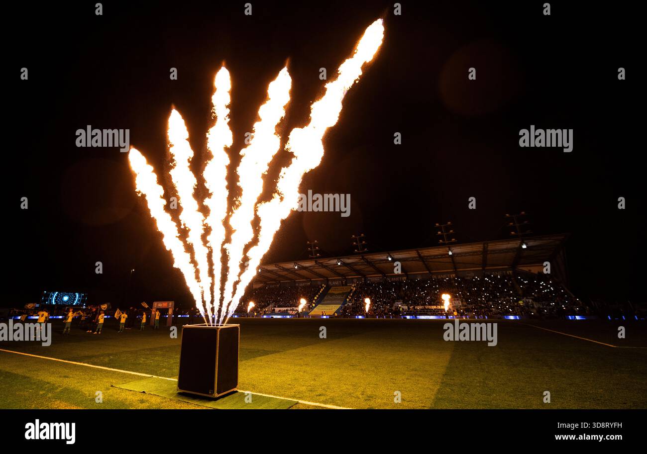 Pyrotechnics going off before the Sky Bet Championship match at the ...