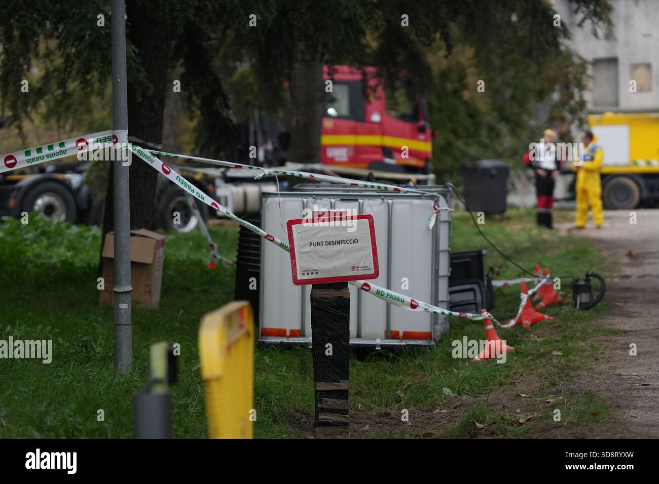 Point cut for disinfection, during the presentation of EMU means for ...