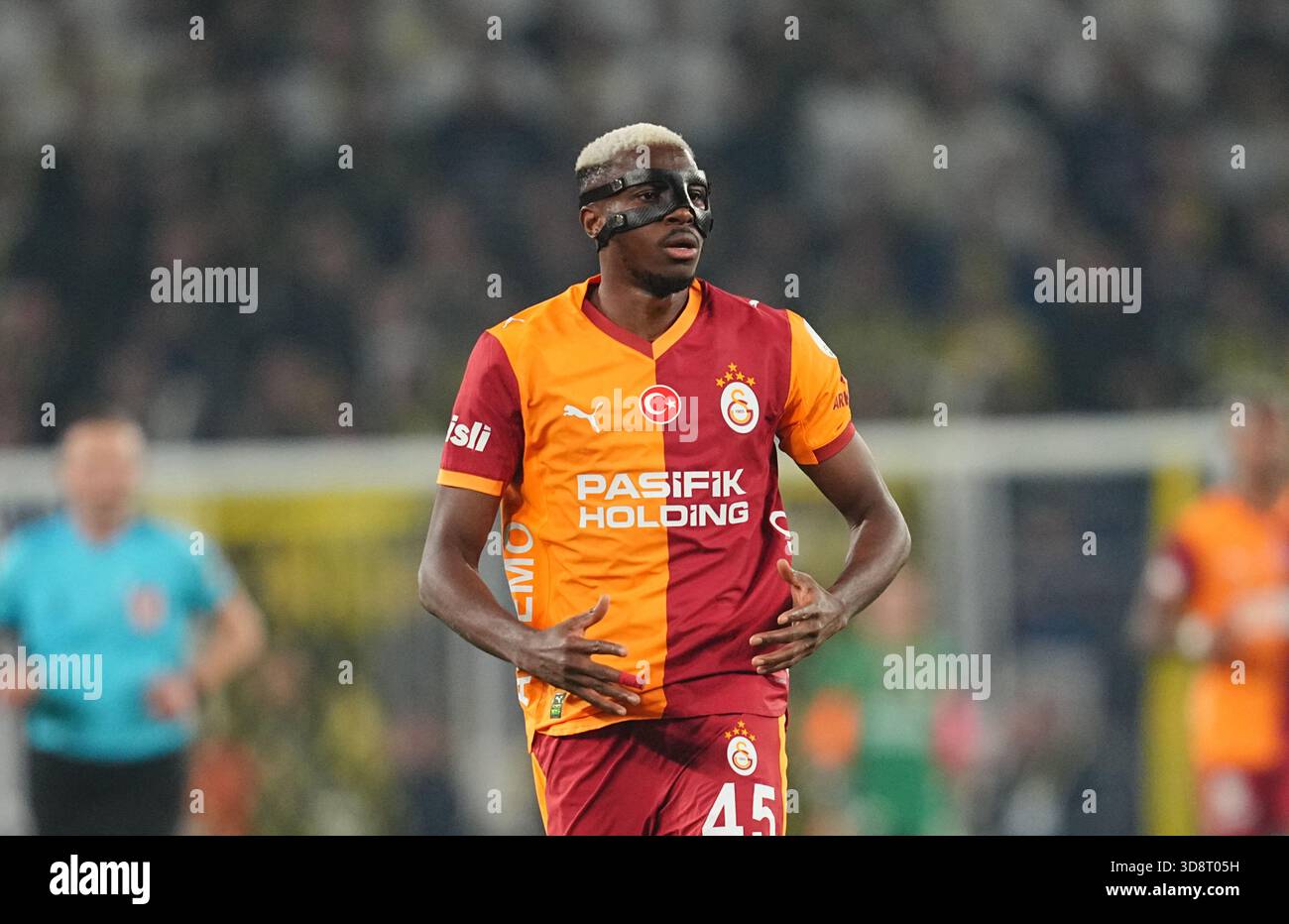 December 01 2025: Victor Osimhen of Galatasaray looks on during a ...