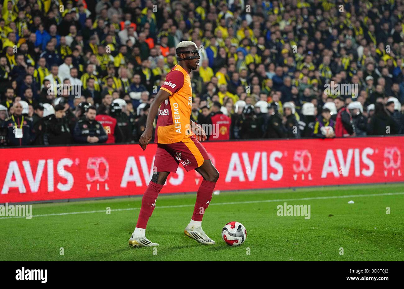 December 01 2025: Victor Osimhen of Galatasaray controls the ball ...
