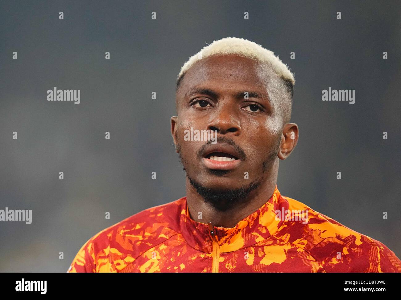 December 01 2025: Victor Osimhen of Galatasaray looks on during a ...
