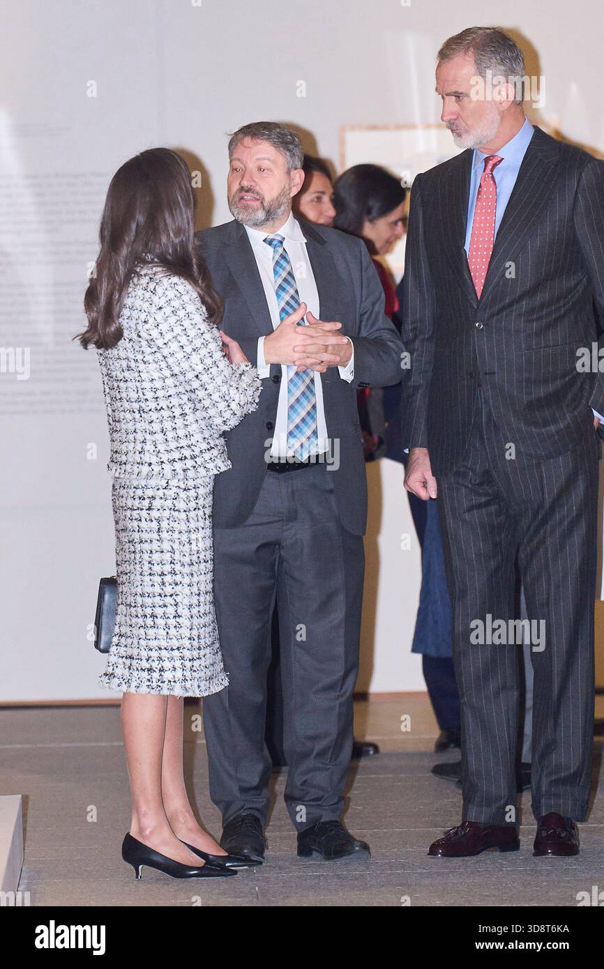 King Felipe VI of Spain, Queen Letizia of Spain attends the opening of ...