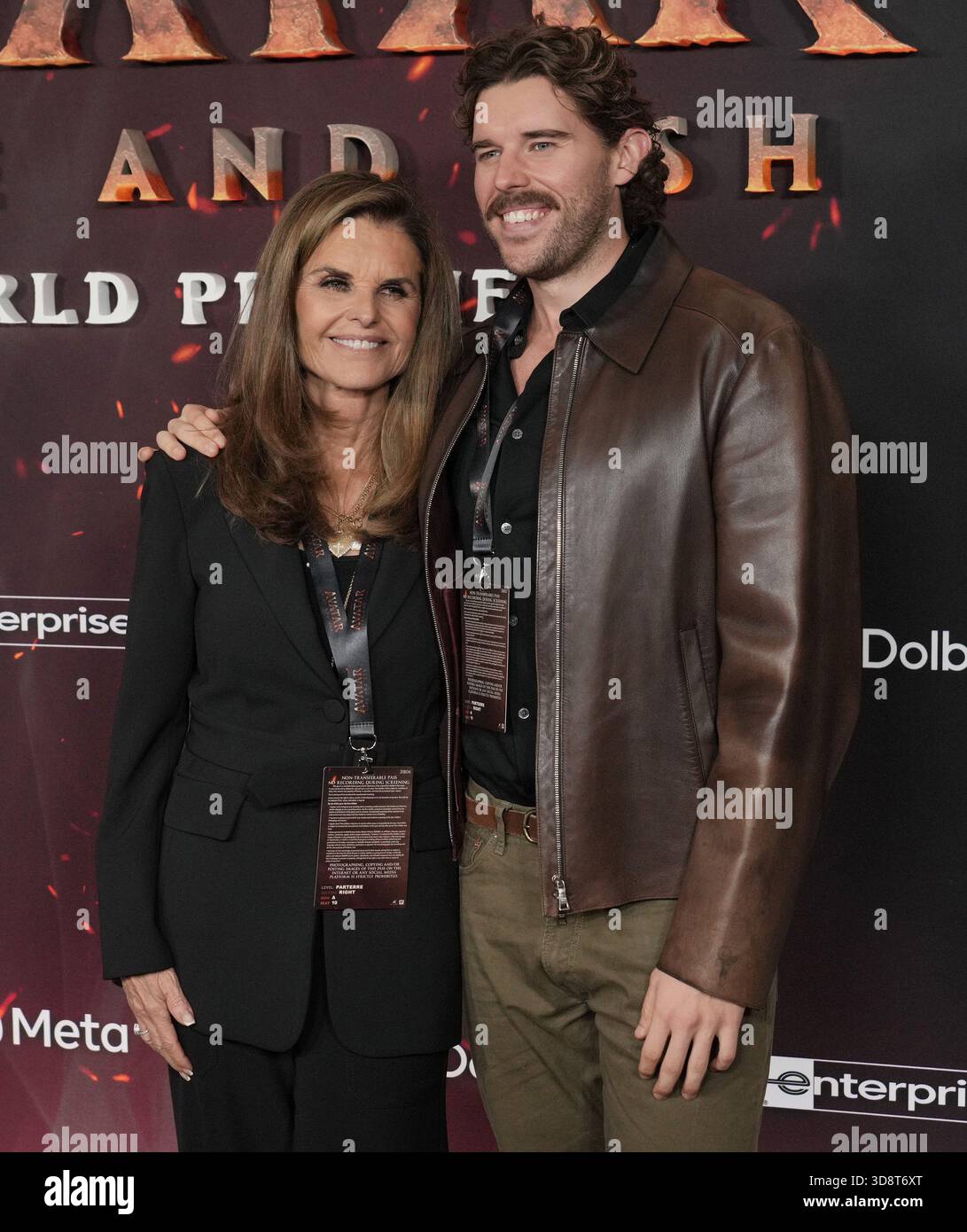 (L-R) Maria Shriver and Christopher Schwarzenegger at the AVATAR: FIRE ...