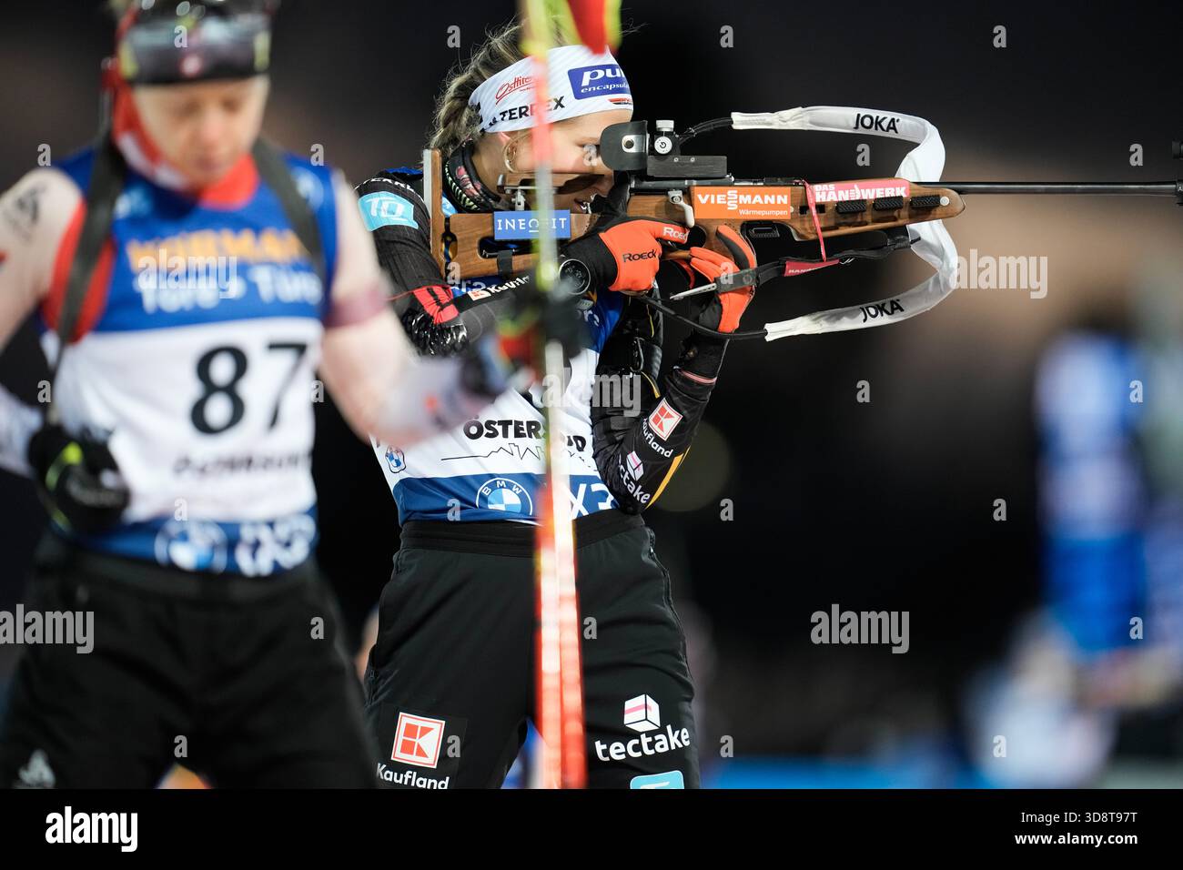 Anna Weidel, Germany, during the women's 15 km start at the Biathlon ...