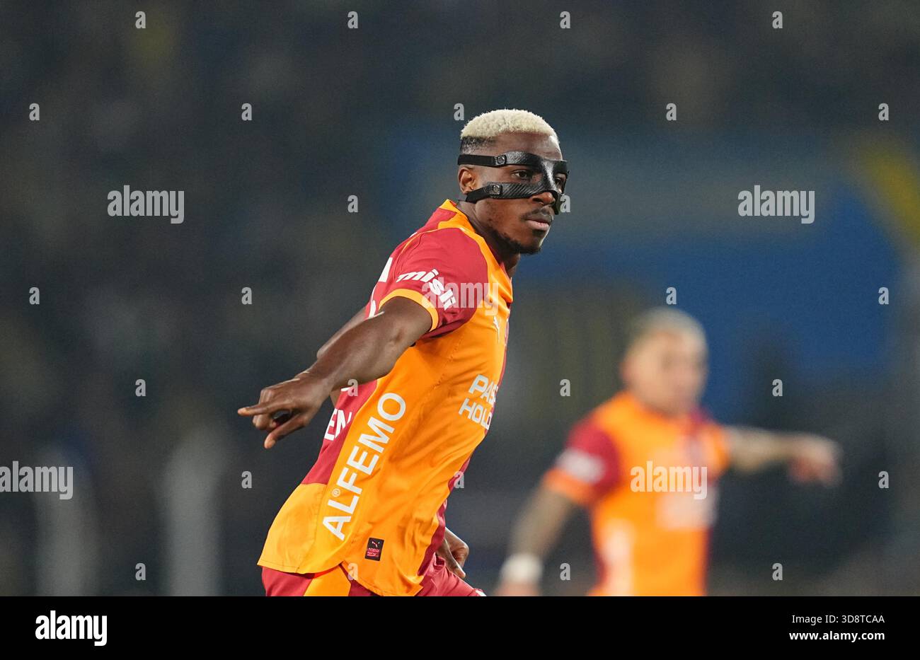 December 01 2025: Victor Osimhen of Galatasaray looks on during a ...
