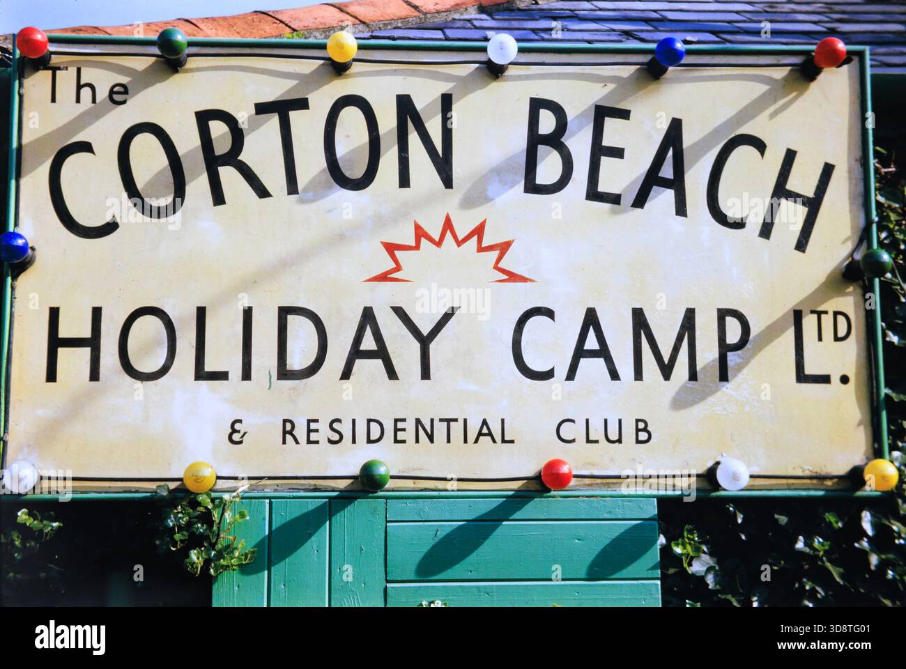 The old Corton Beach holiday Camp Ltd sign, now owned by Warner Hotels ...