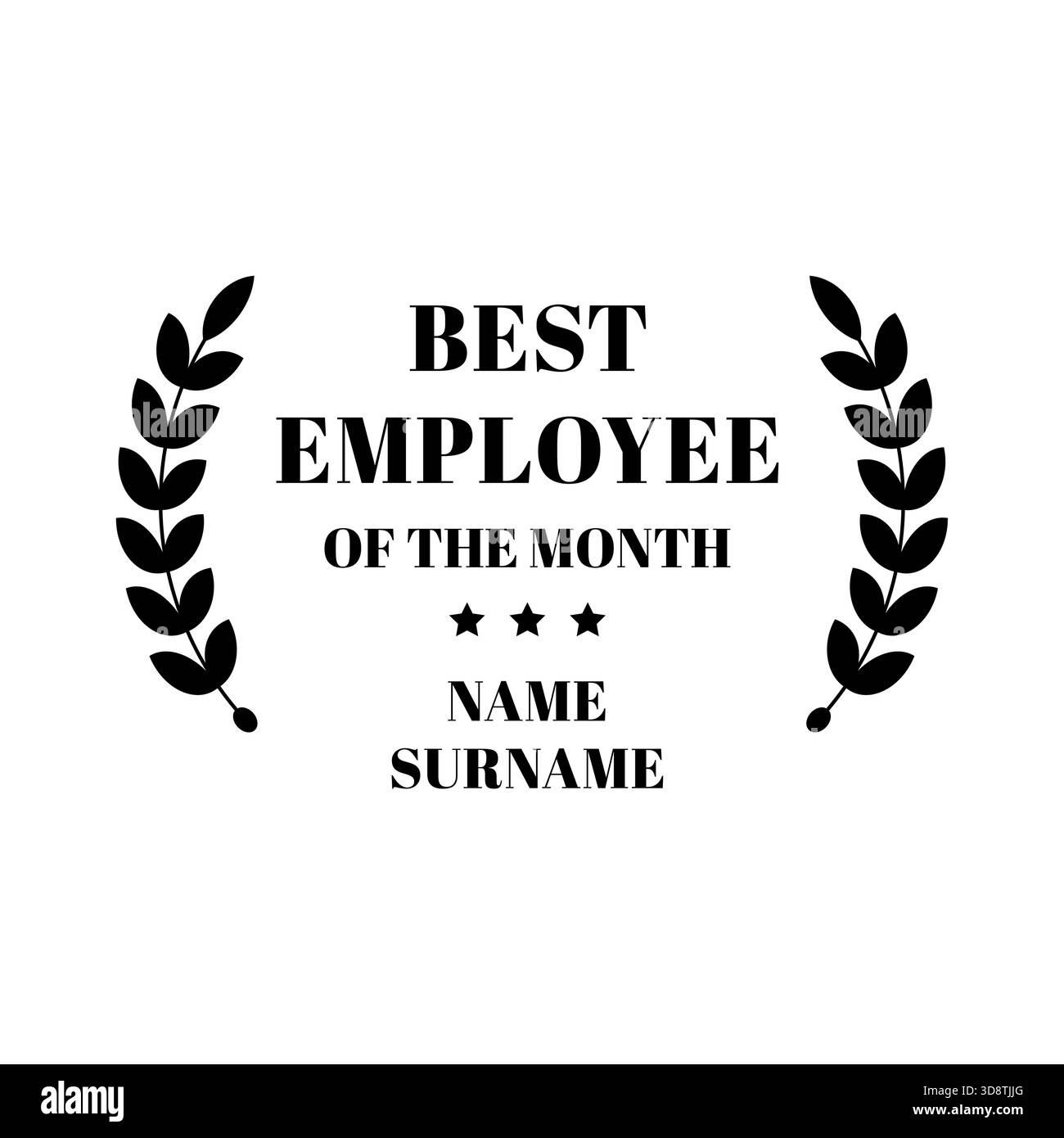 Best Employee of the month award vector Stock Vector Image & Art - Alamy