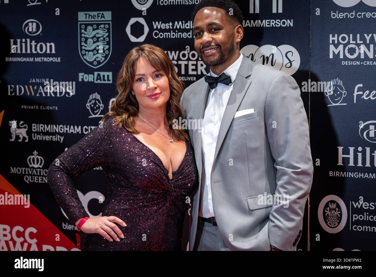 Leon Jackman from The Traitors with partner on the red carpet at the ...