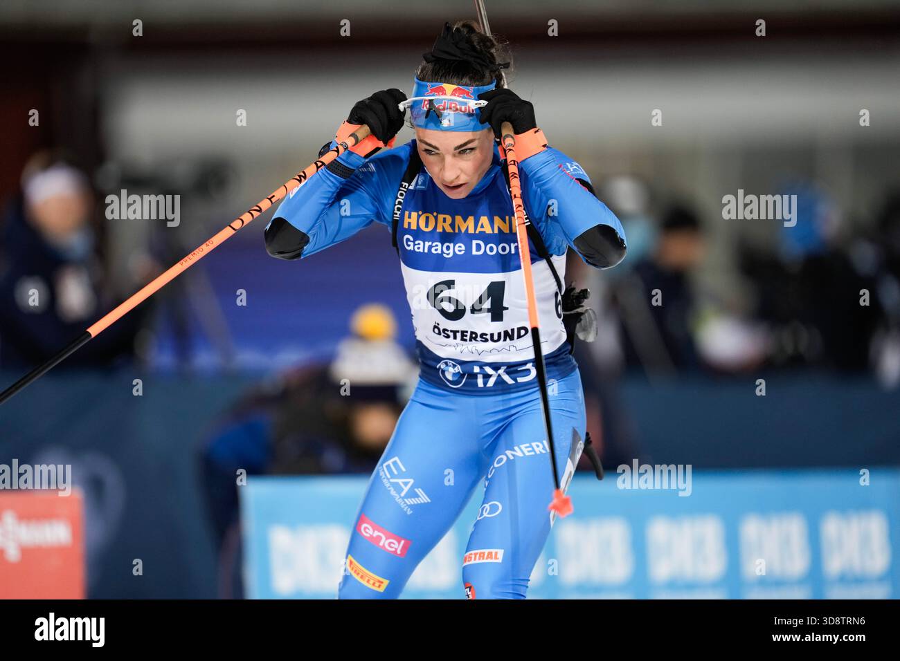 Dorothea Wierer, Italy, during the women's 15 km at the Biathlon World ...