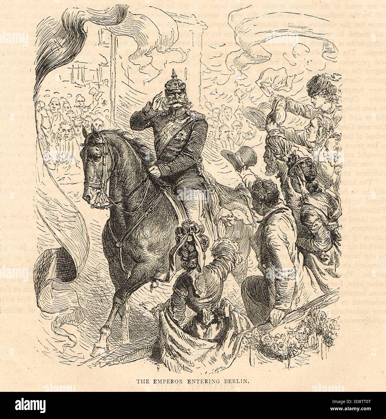 Emperor Wilhelm I entering Berlin following victory in the Franco ...