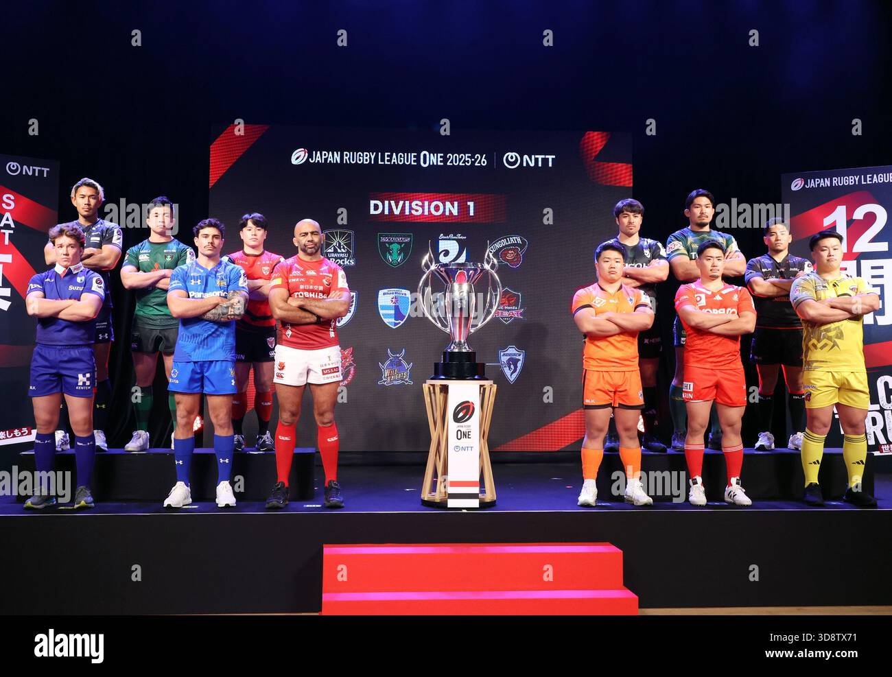 December 2, 2025, Tokyo, Japan - (Front row L-R) Shizuoka BlueRevs ...