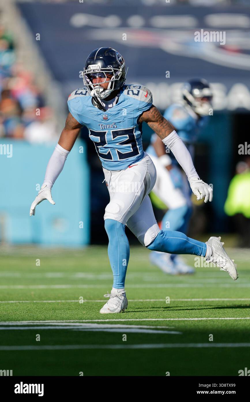Tennessee Titans safety Kevin Winston Jr. (23) defends during the ...