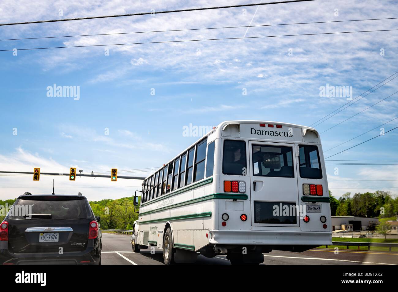 Damascus, USA - April 27, 2025: Virginia highway 29 south near Blue ...
