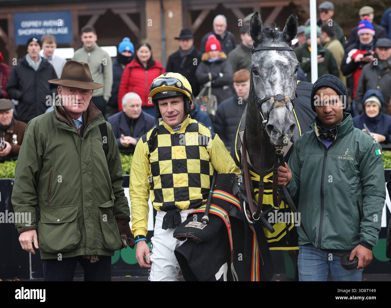 Trainer Willie Mullins with Jockey Paul Townsend after Kitzbuhel won ...