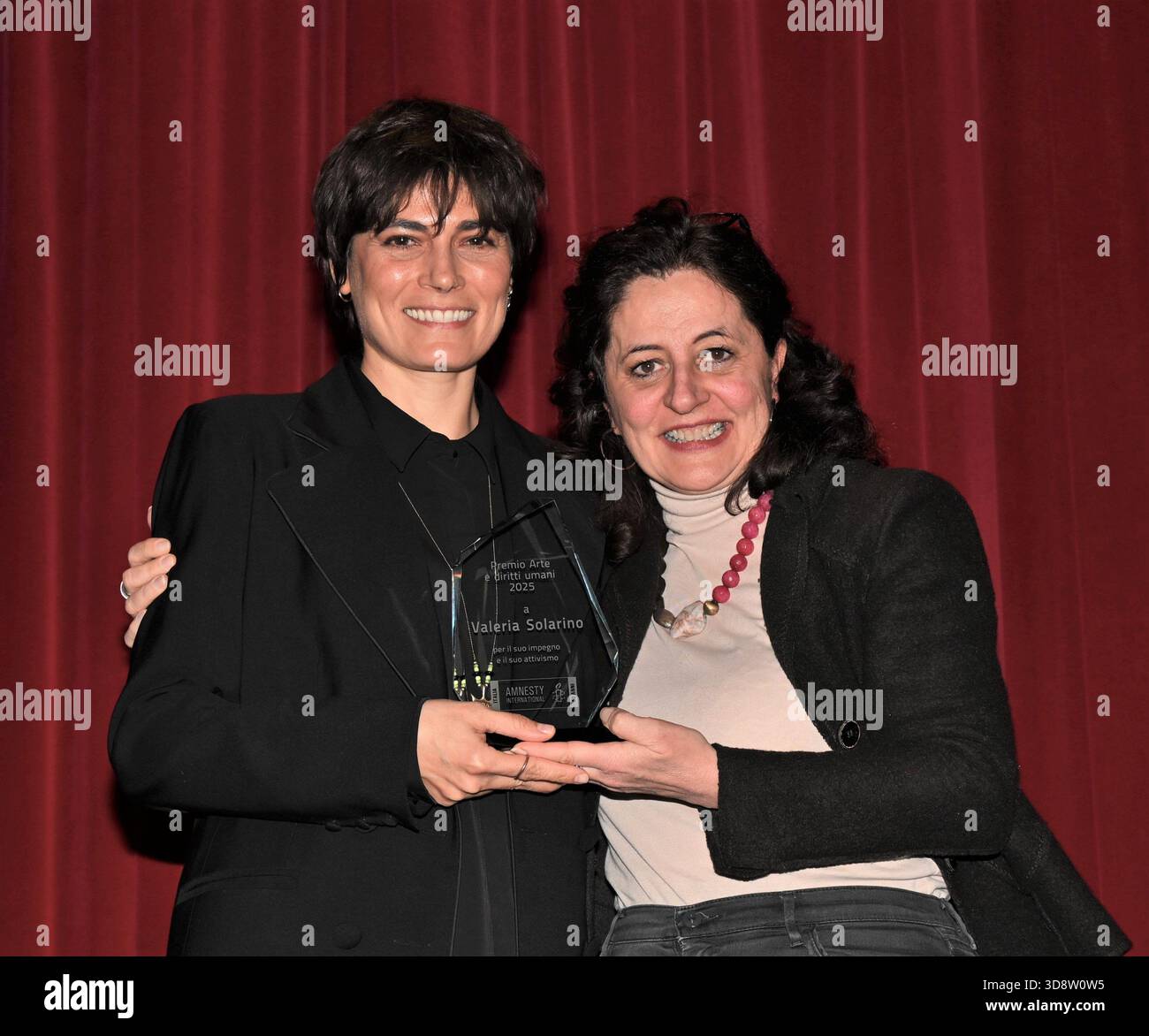 Milan, Italy Valeria Solarino receives the Art and Human Rights Award ...