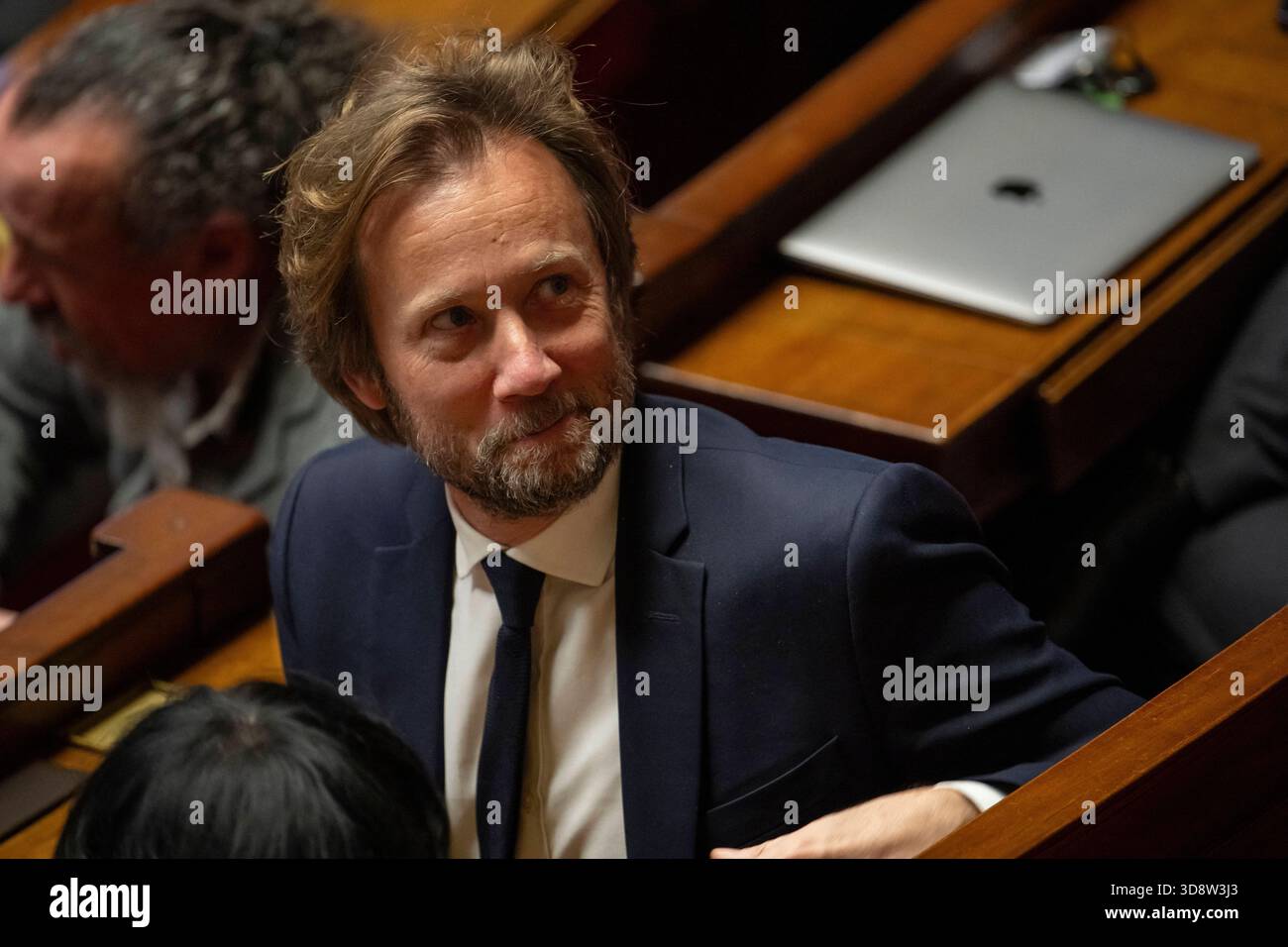 Boris Vallaud during a session of questions to the government at the ...