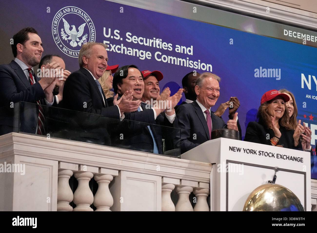 Paul Atkins, second from right, Chairman of the U.S. Securities and ...