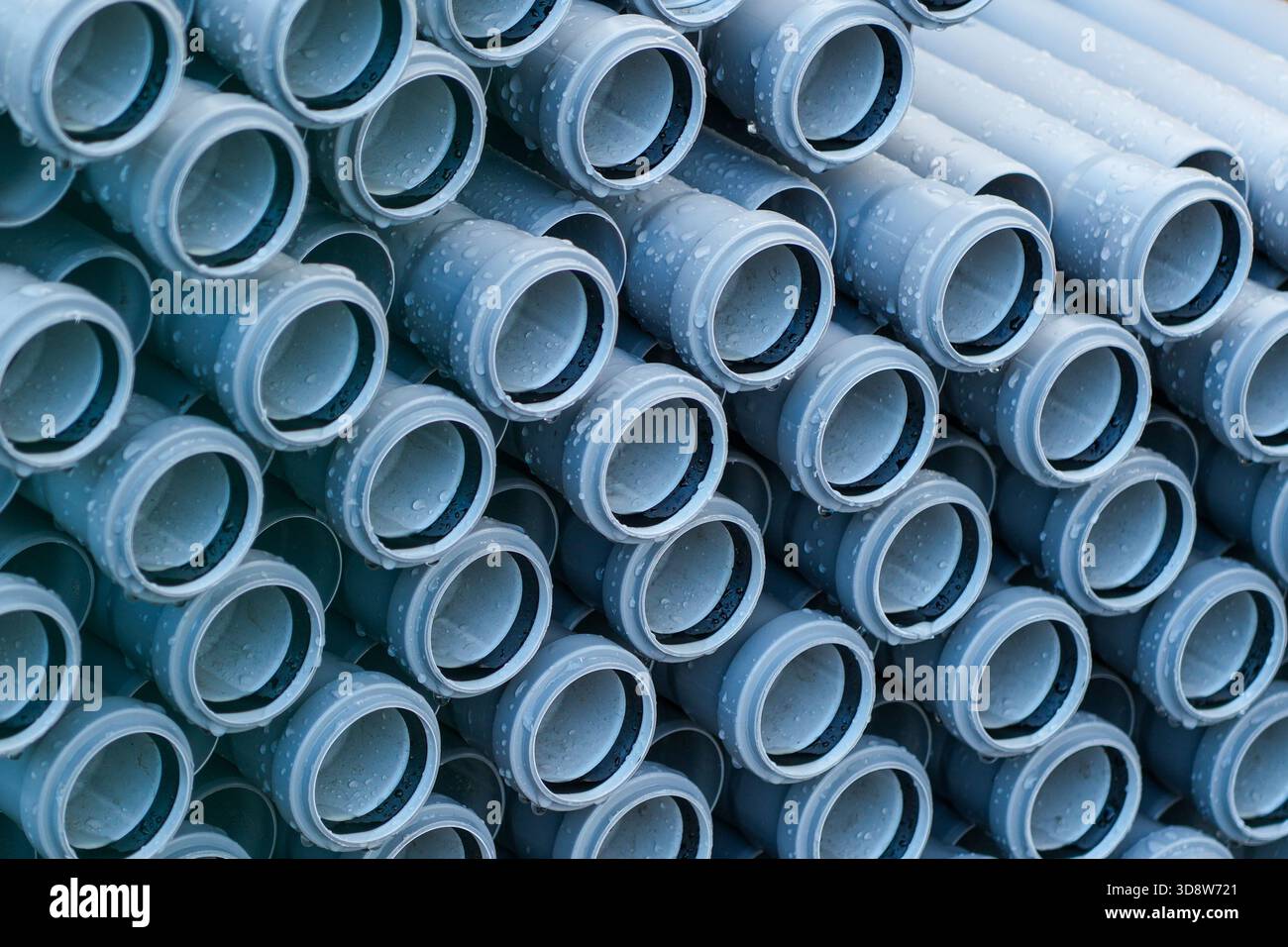 Gray pvc pipes stacked construction site hi-res stock photography and ...