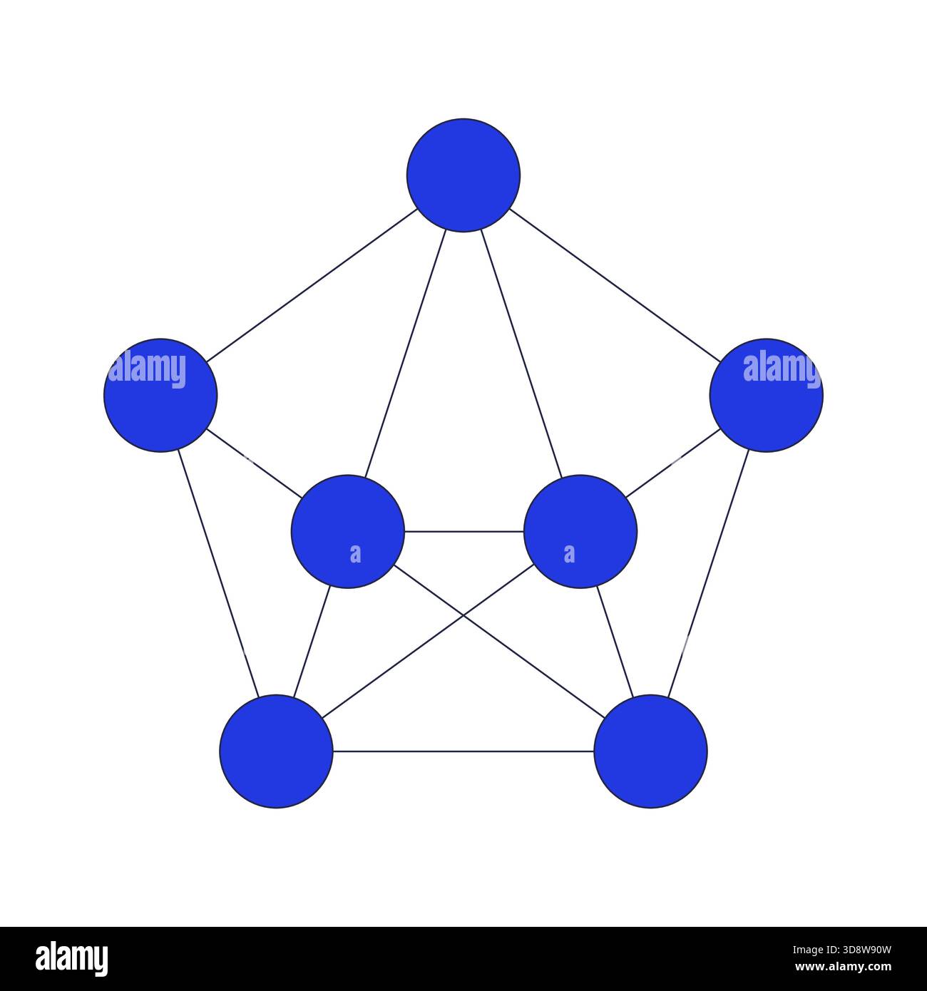 Fully connected network diagram 2D cartoon object Stock Vector Image ...