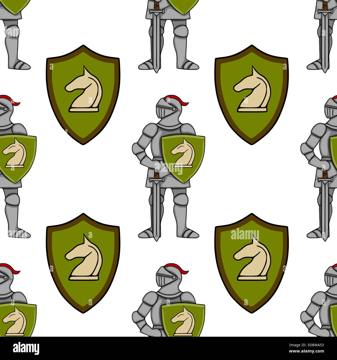 Knight against white chess Stock Vector Images - Alamy