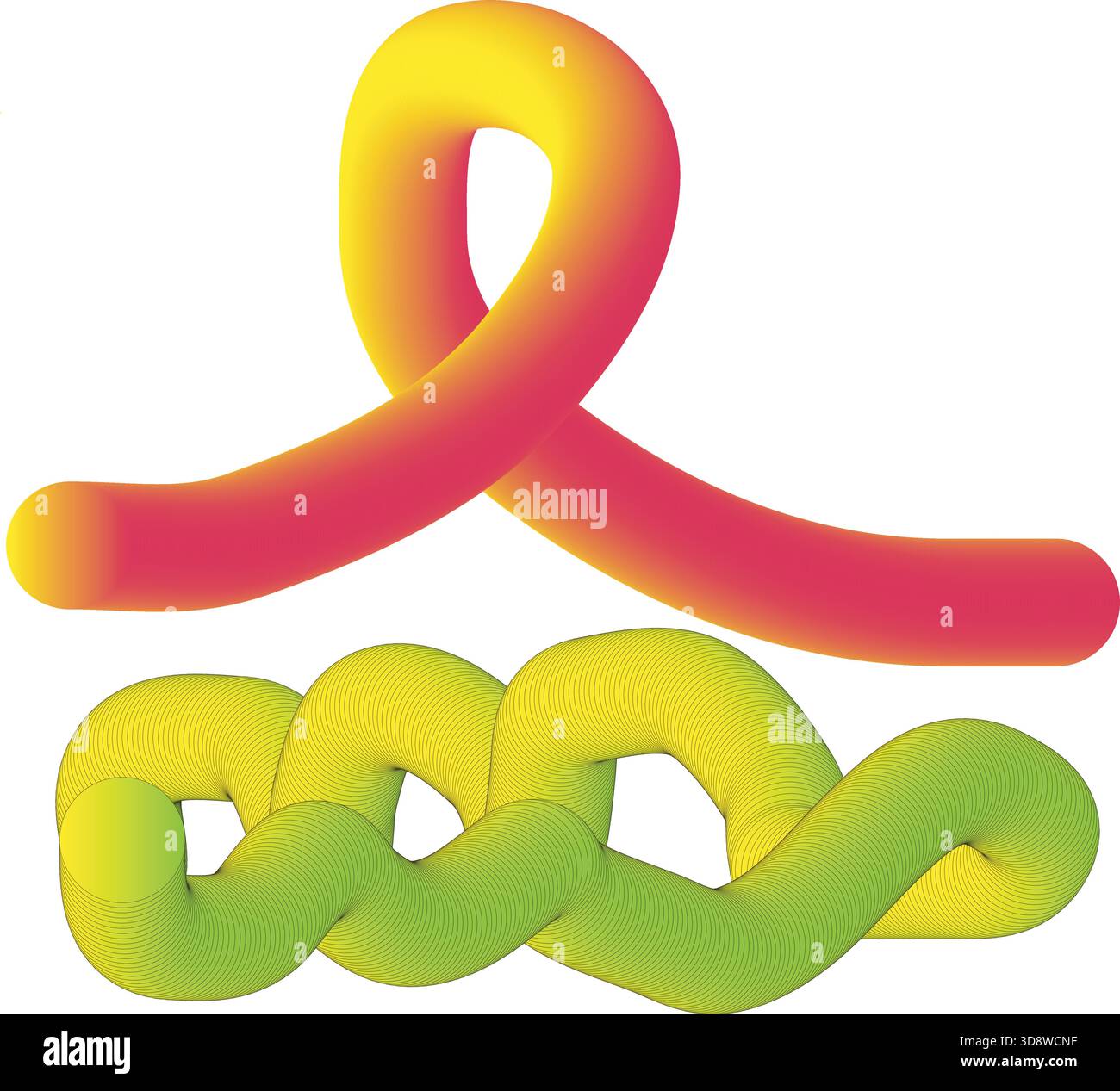 Abstract organic shapes intertwined Cut Out Stock Images & Pictures - Alamy