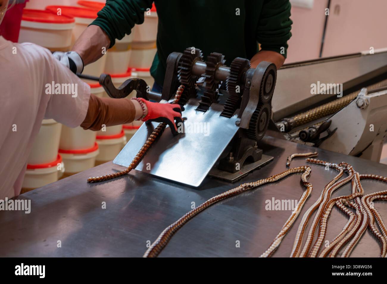 Caramel Candy Production Process Stock Photo - Alamy