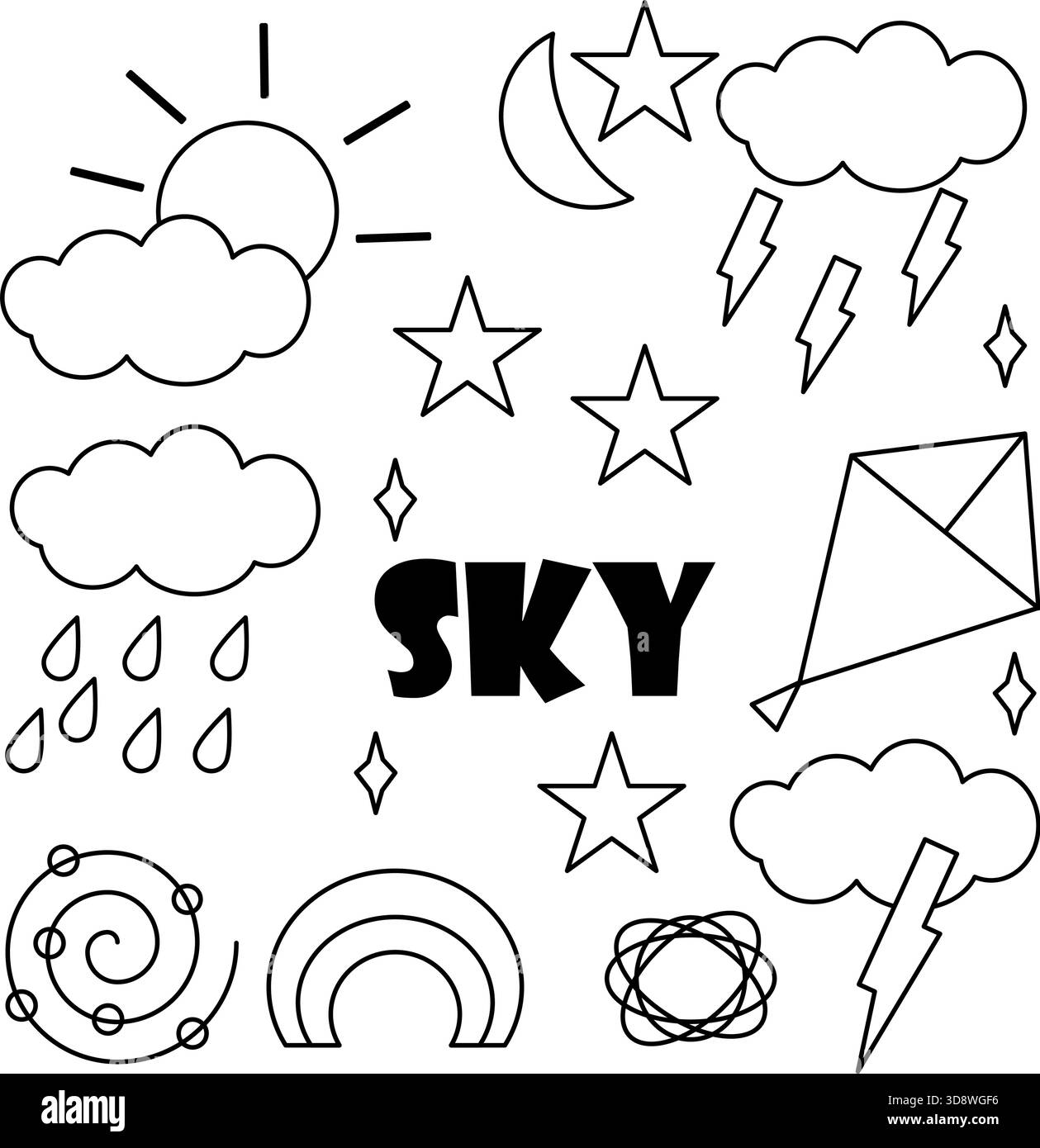 Lightning in storm clouds Stock Vector Images - Alamy