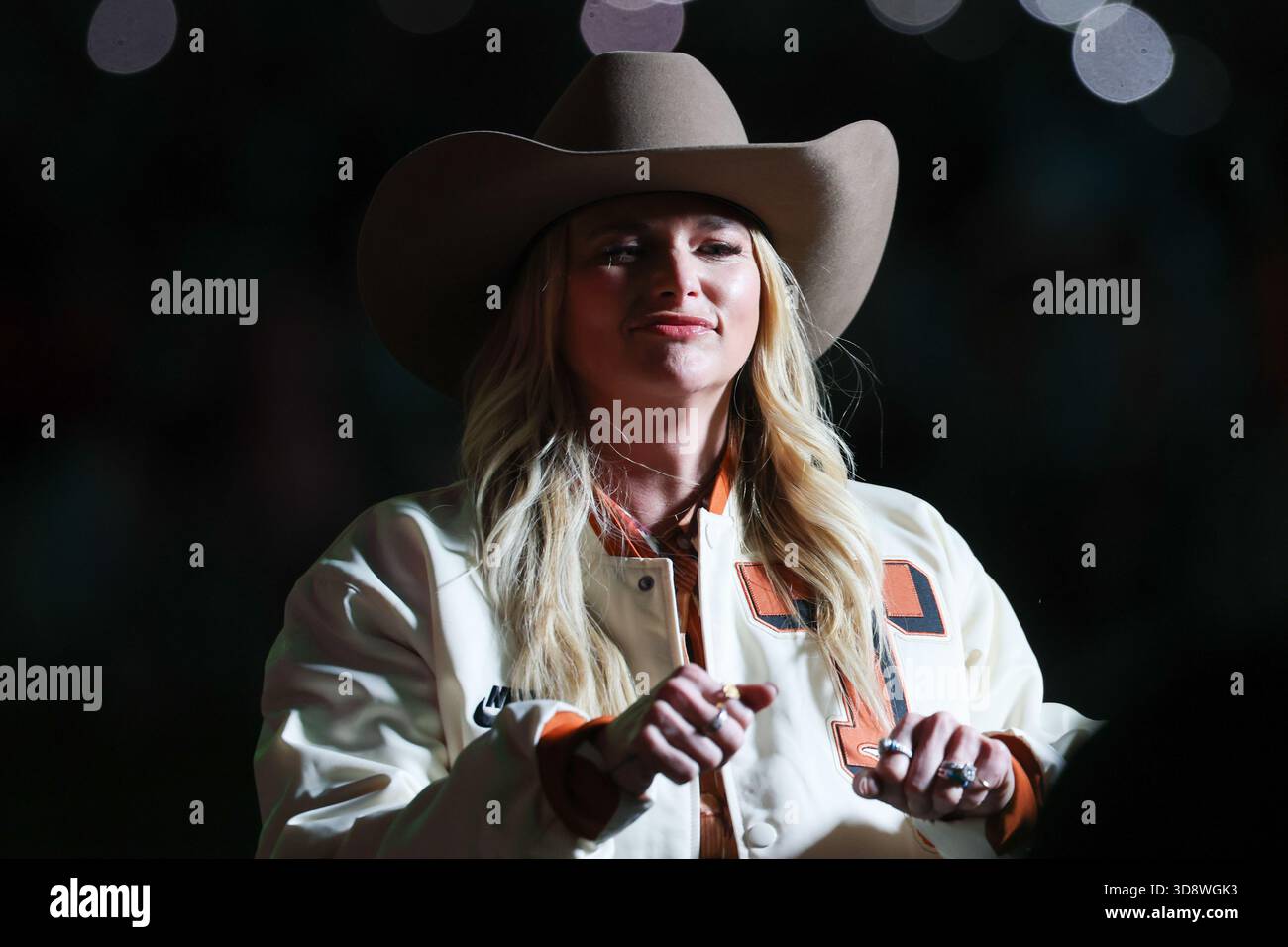 AUSTIN, TX - NOVEMBER 28: Singer Miranda Lambert on field during a ...