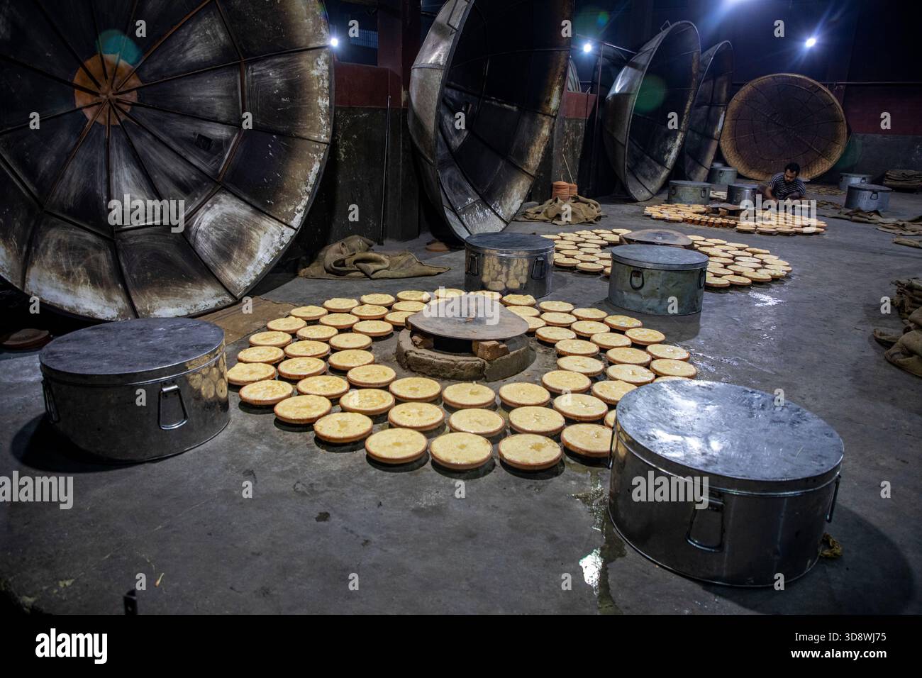 Inside view of a traditional bogra doi factory, where bangladesh's ...