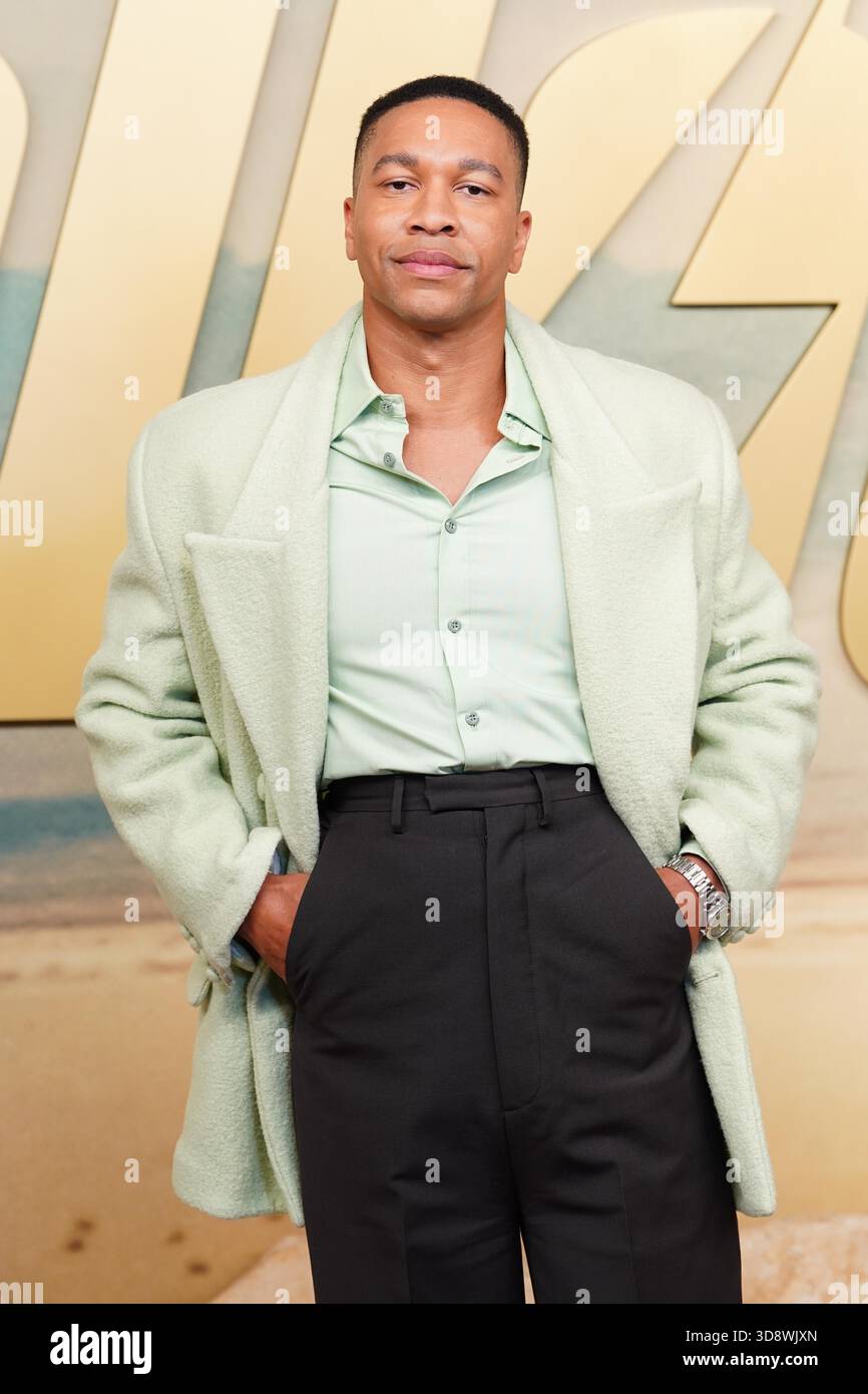 Aaron Moten attending the screening of season two of Fallout, at ...