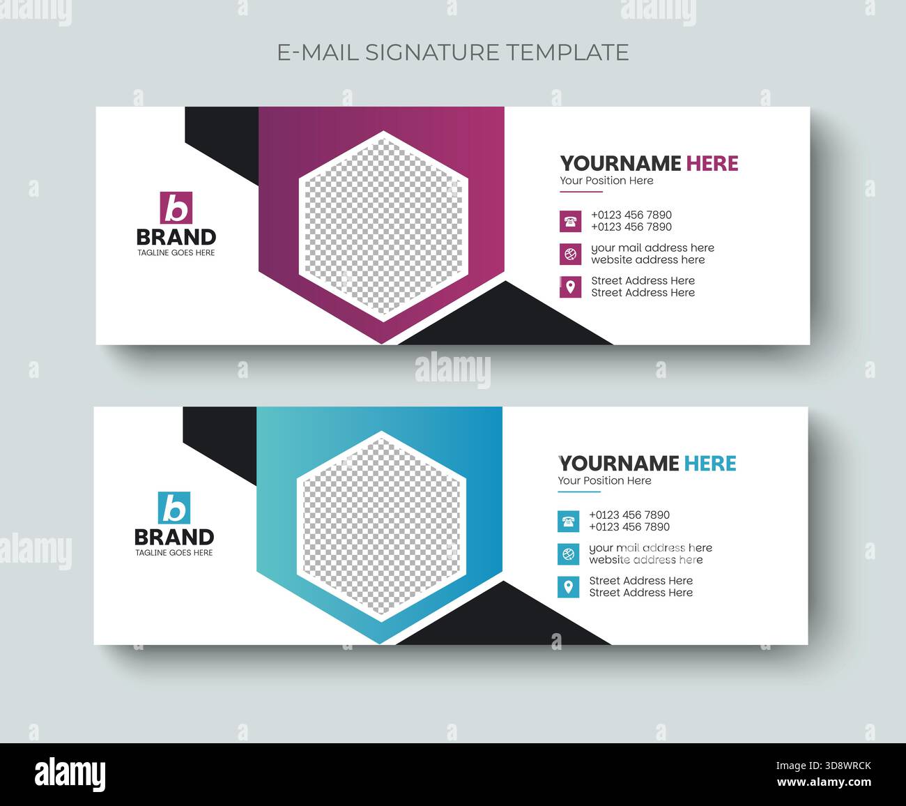Multipurpose corporate business email signature or email footer layout ...