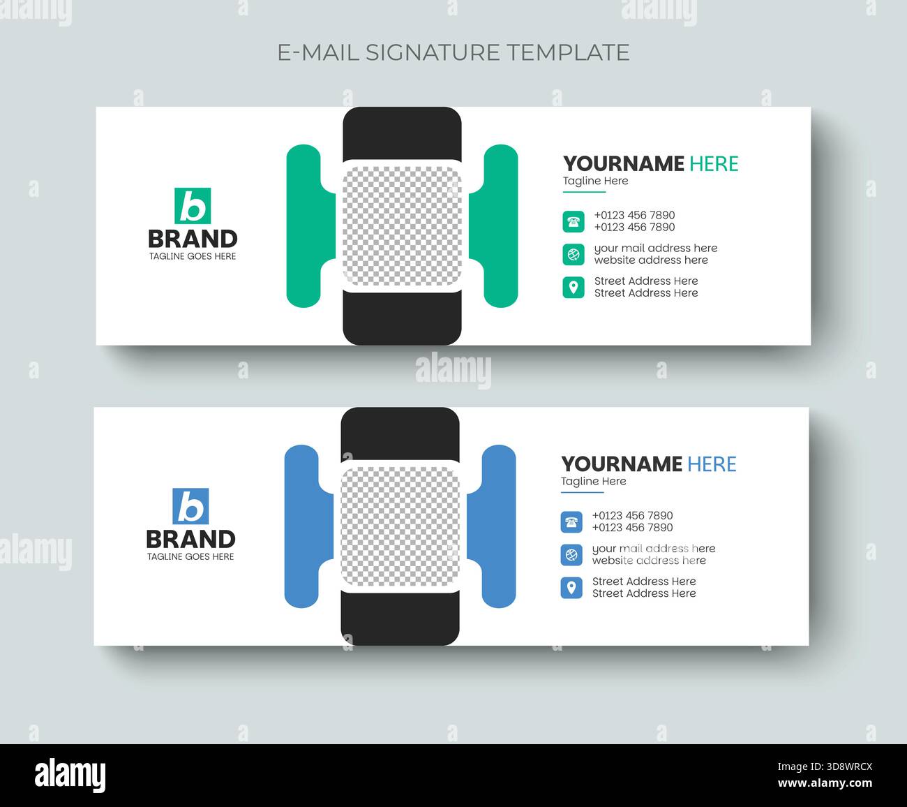 Creative corporate business email signature or email footer layout ...