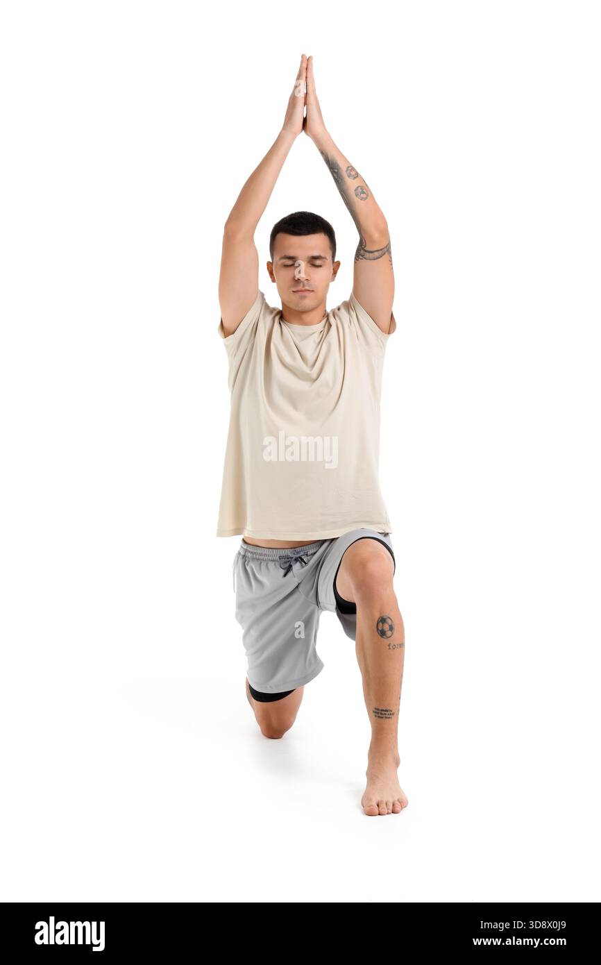 Man doing pilates Cut Out Stock Images & Pictures - Alamy