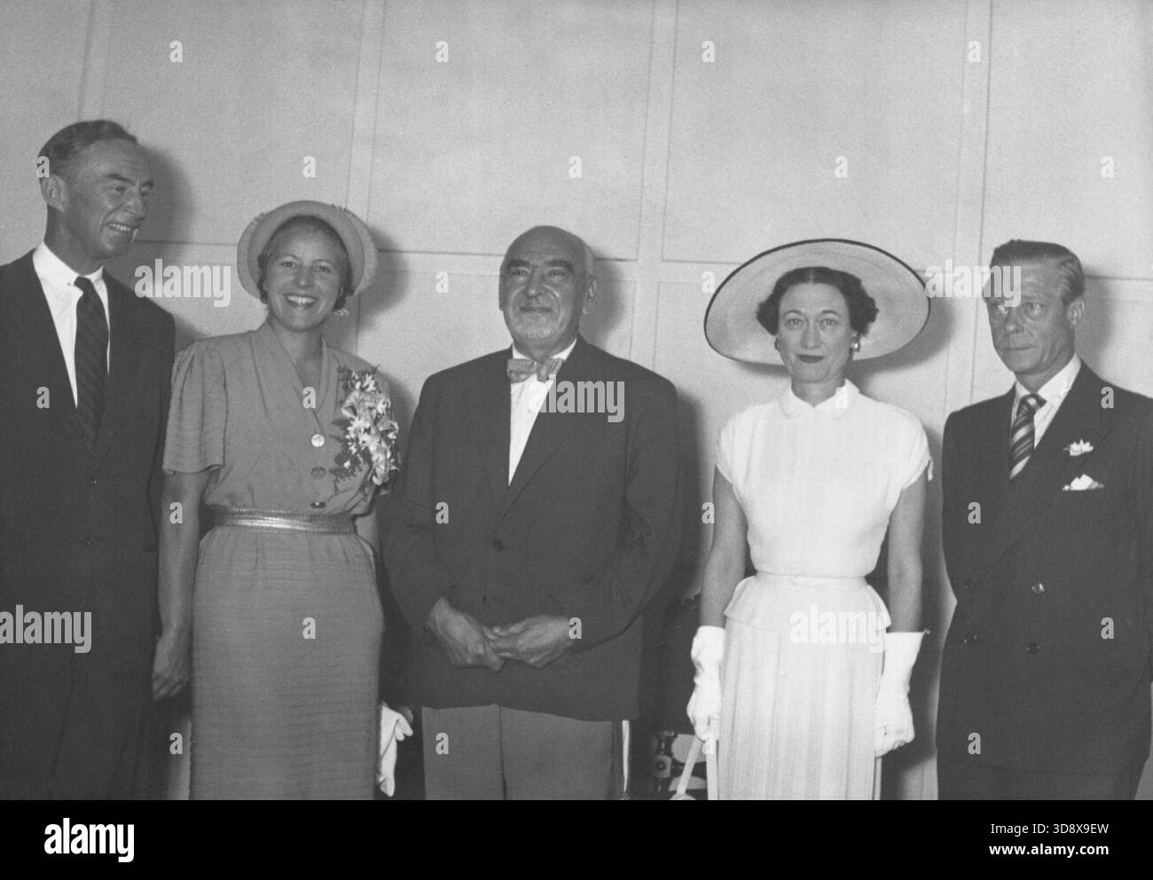 The Duke and Duchess of Windsor, couple on right, and Cannes Mayor M ...