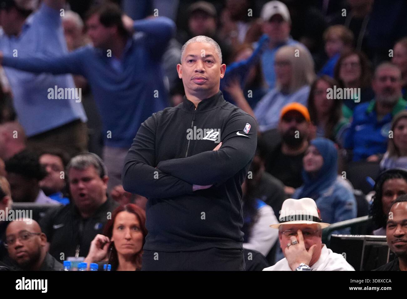Los Angeles Clippers head coach Tyronn Lue looks on during the second ...
