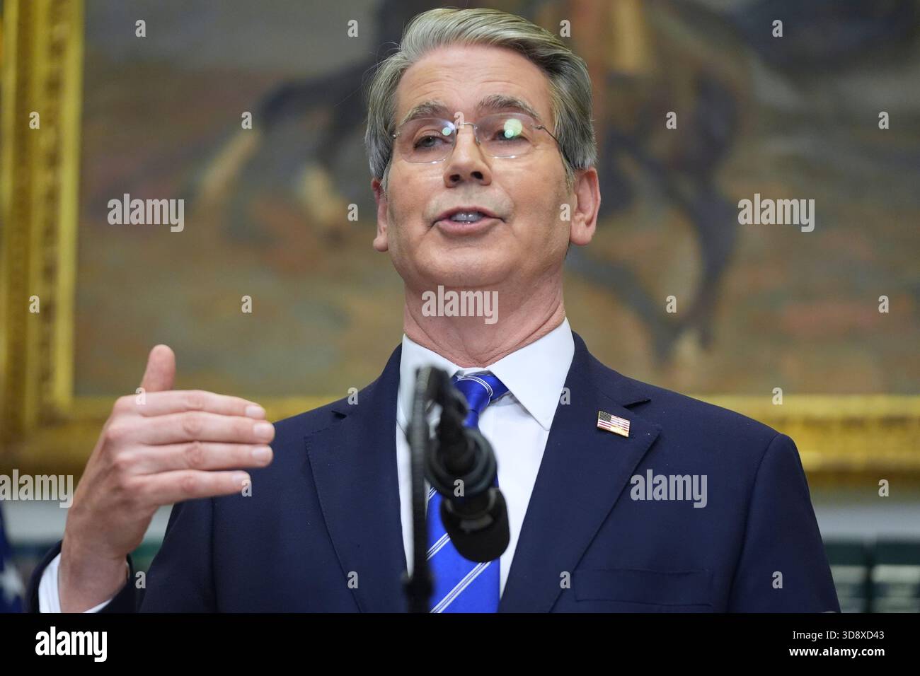 Treasury Secretary Scott Bessent speaks during an event on "Trump ...