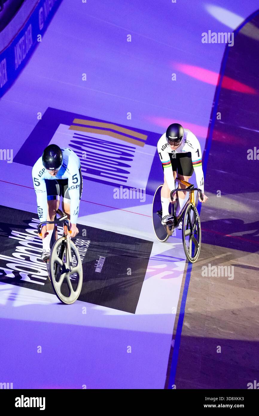 Rotterdam - Daan Kool, Harrie Lavreysen during the WielerZesdaagse ...