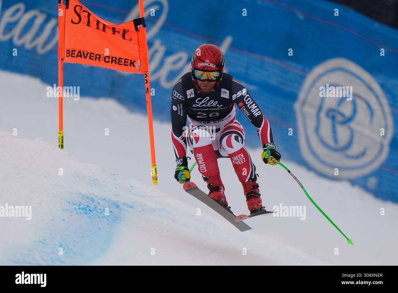 France's Blaise Giezendanner skis during a World Cup men's downhill ...