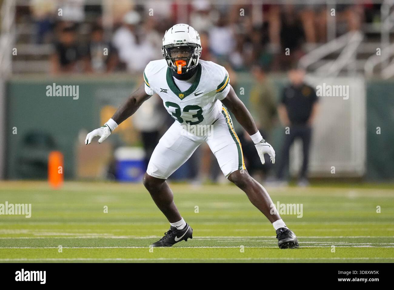 Baylor safety DJ Coleman defends during the first half of an NCAA ...