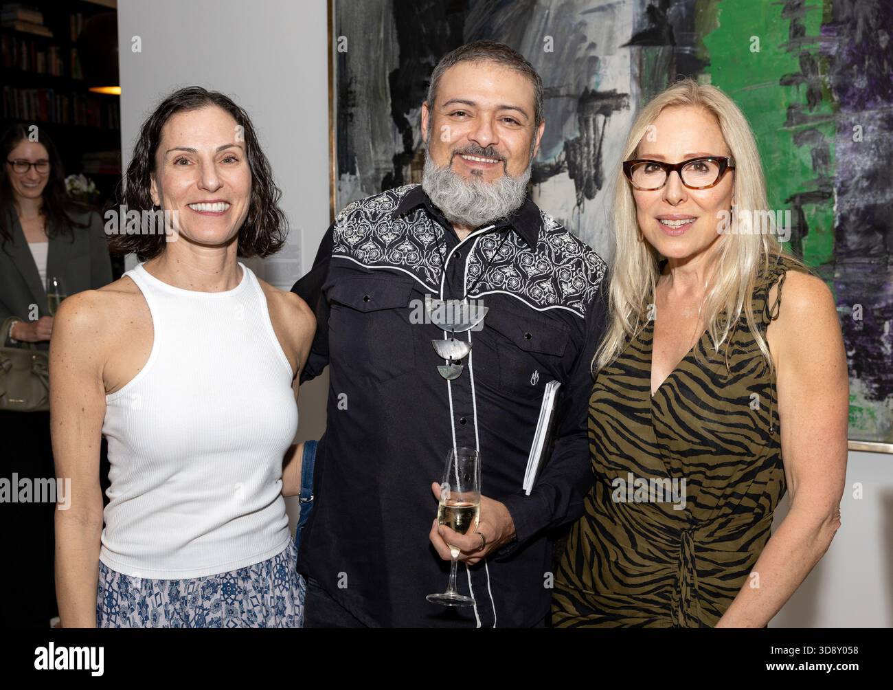 MIAMI, FL - DEC 1: Karen Boyer, artist Omar Barquet and Kay Richards ...