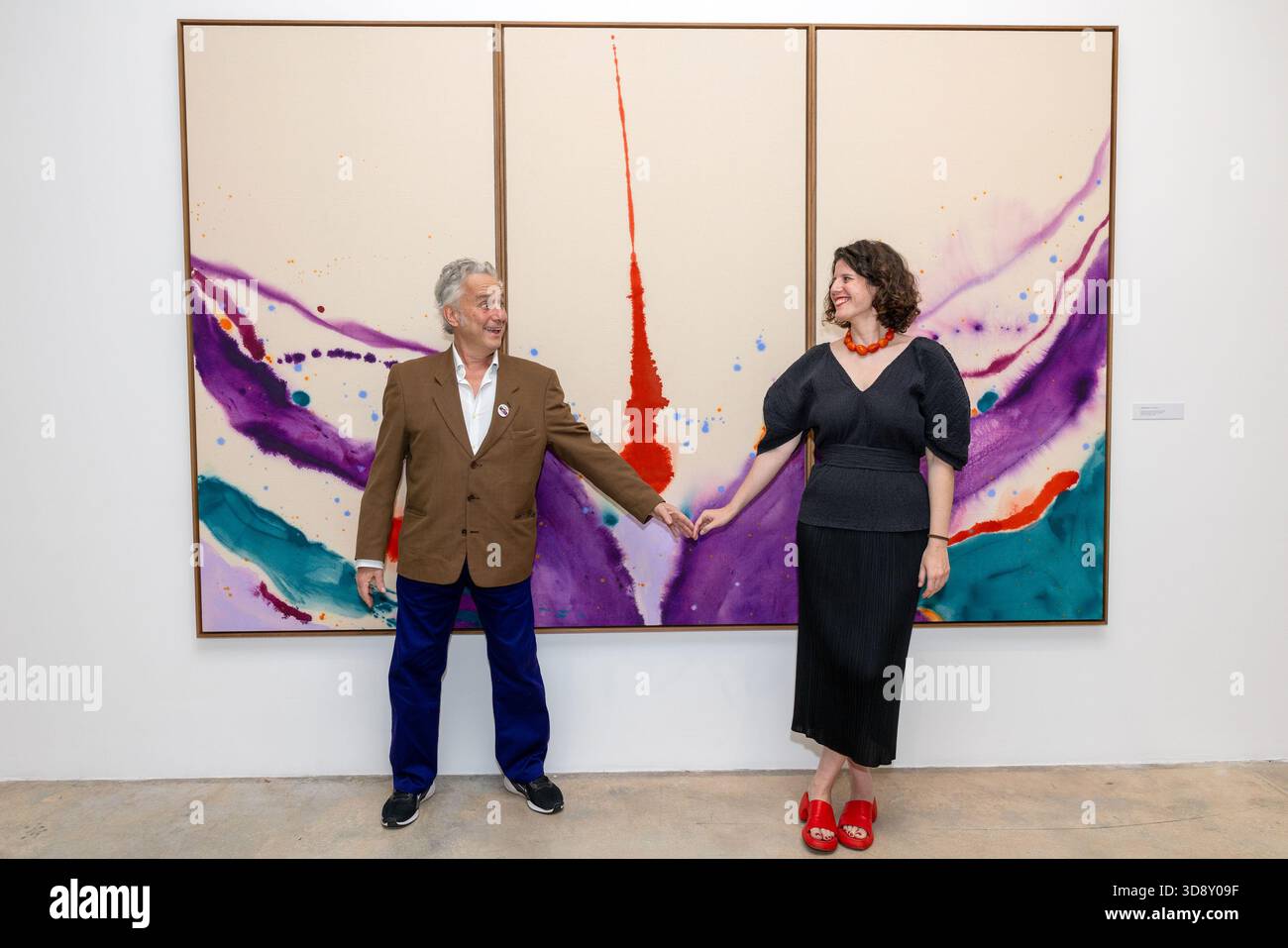 MIAMI, FL - DEC 1: Jaelius Aguirre and artist Violeta Mayan is seen ...