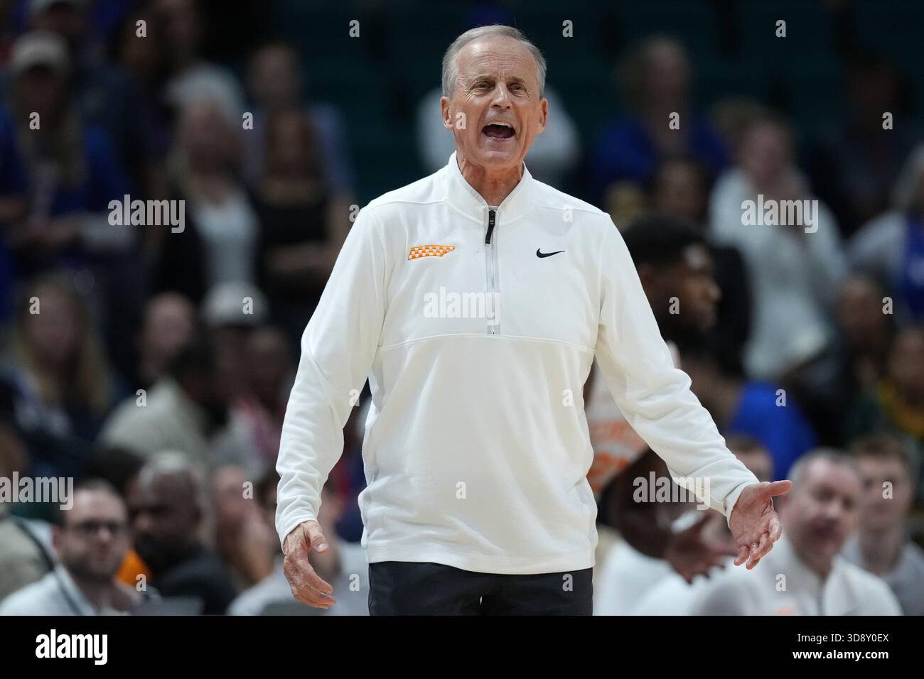 Tennessee head coach Rick Barnes during the second half of an NCAA college basketball game ...