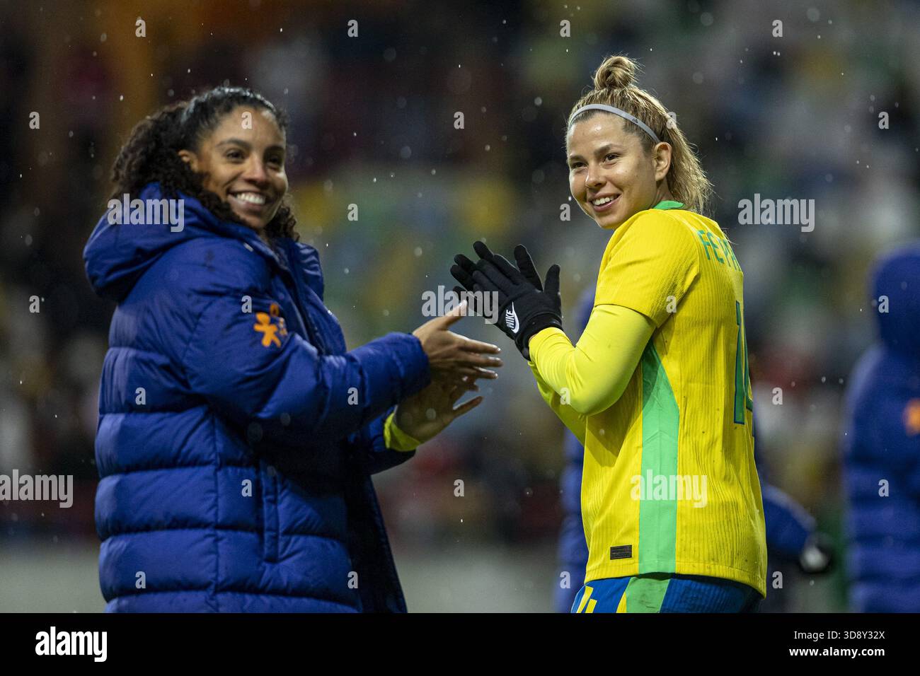 Fernanda Palermo 14 of Brazil gestures during the International ...