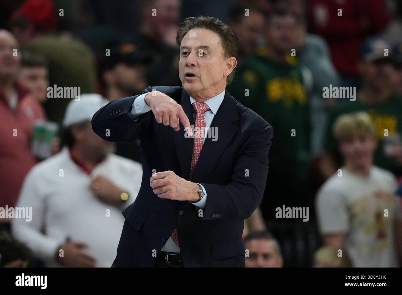 St. John's head coach Rick Pitino during the first half of an NCAA ...