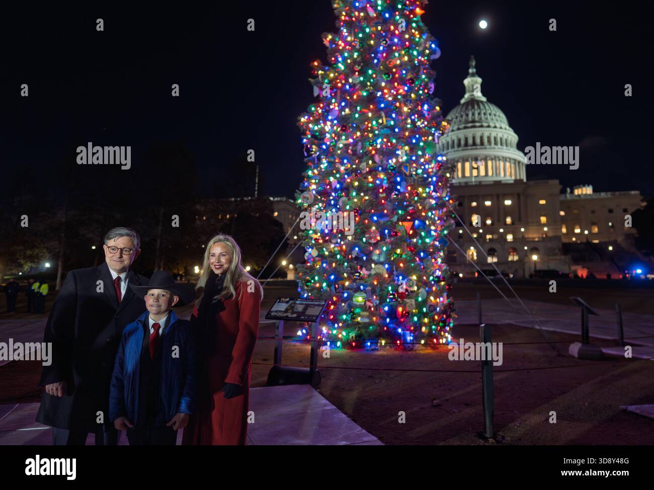 House Speaker Mike Johnson of La., and his wife Kelly Johnson stand ...