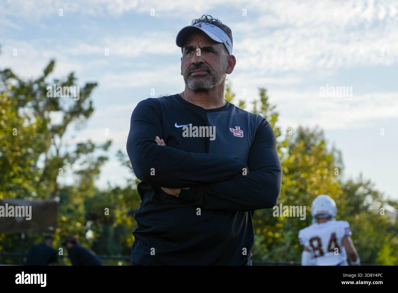 JSerra Lions head coach Victor Santa Cruz during a high school football ...