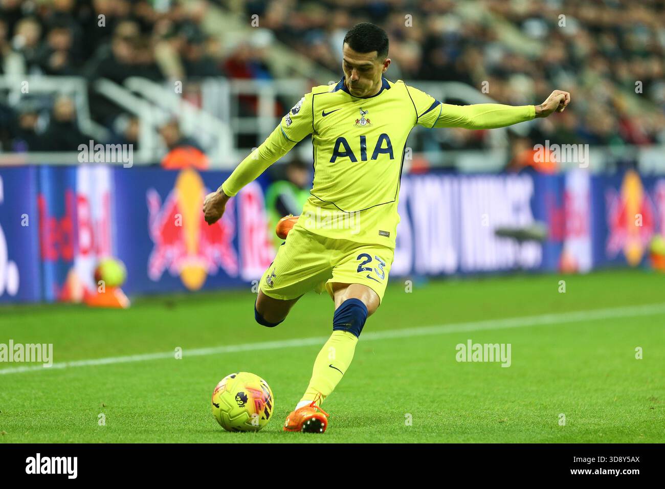 Pedro Porro of Tottenham Hotspur in action during the Premier League ...